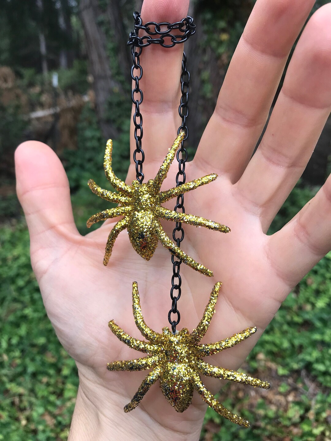 Yellow Gold Sparkle Spider Mirror Hangers! New Product Car or Truck ...