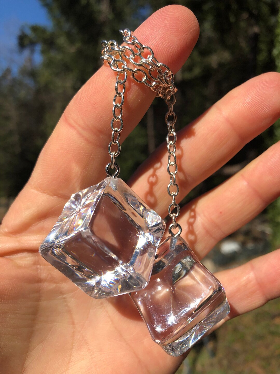 Our Bigger Ice Cube Rear View Mirror Hangers With Chain or Cord Rear ...