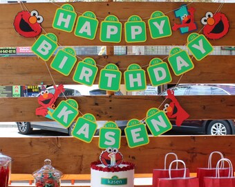 Elmo Birthday Banner | Etsy