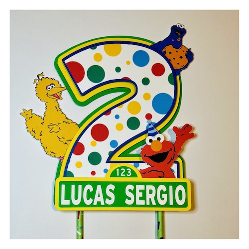 Sesame Street Cake Topper Sesame Street Birthday Party - Etsy