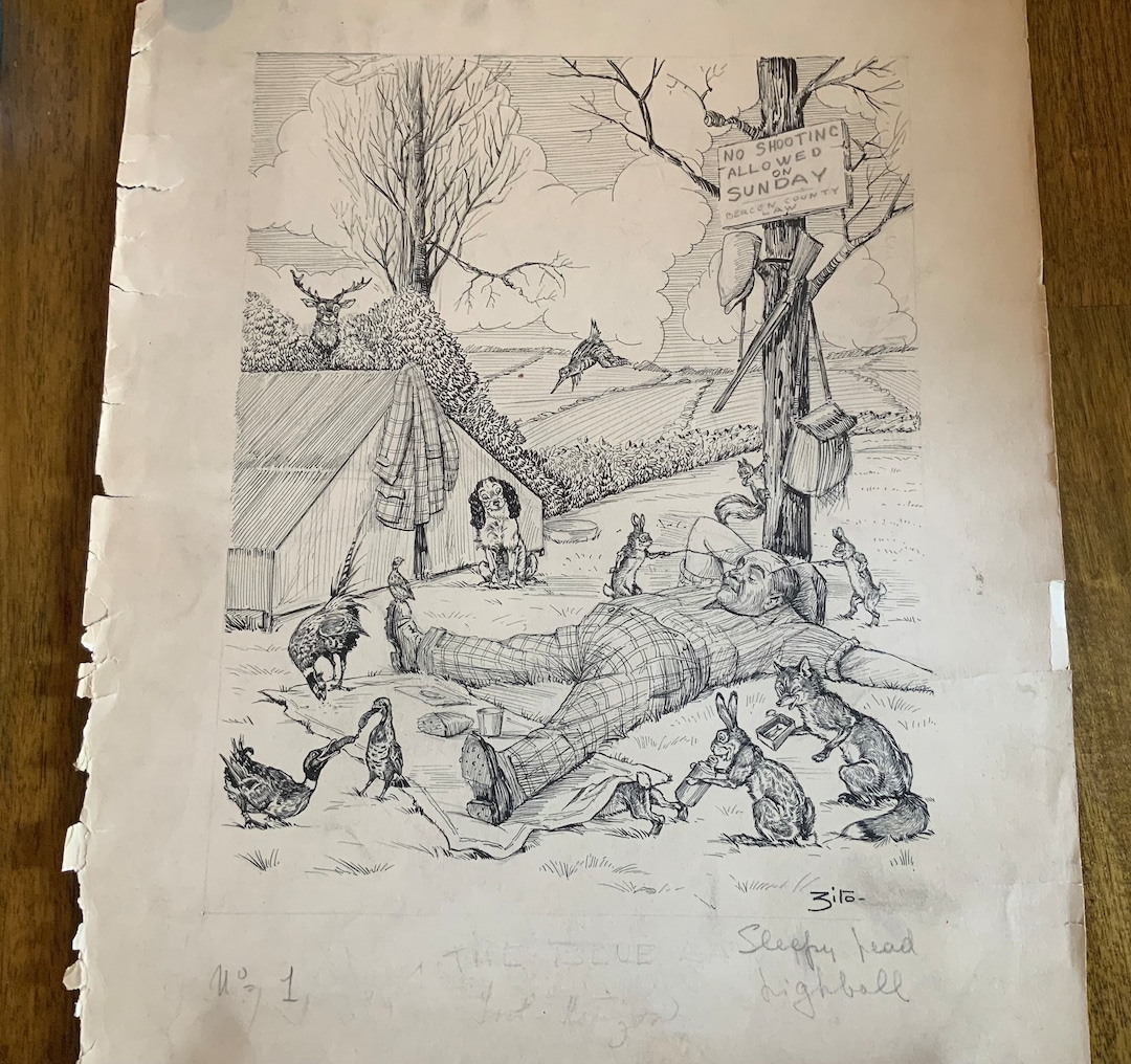 Vincenzo Zito Original Caricature sleepy Head - Etsy