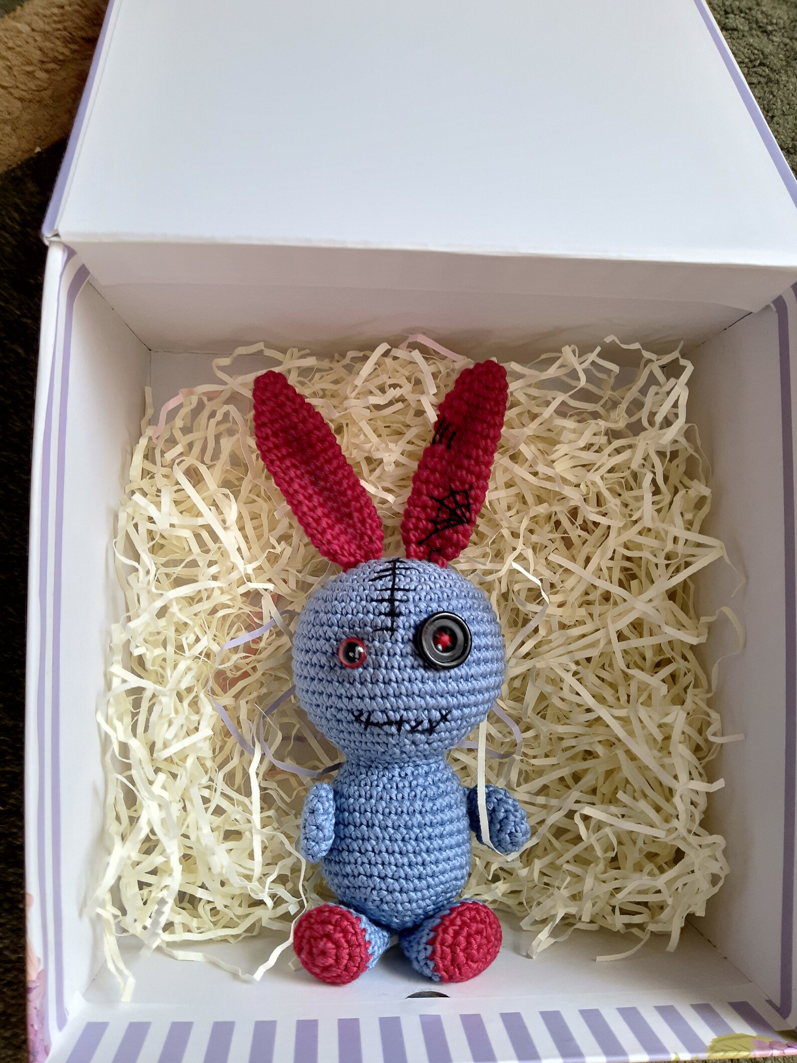 Rabbit stuffed animal toy halloween creepy gift scary horror | Etsy