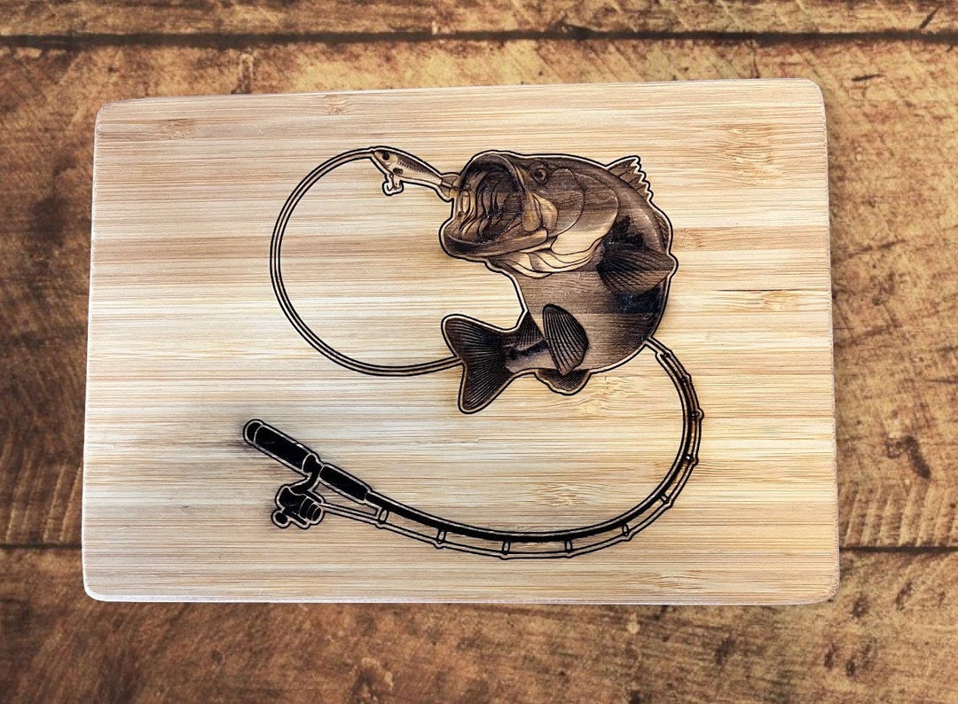 Personalized Fish Cutting Board / Kitchen Sign /bass Cutting Board ...