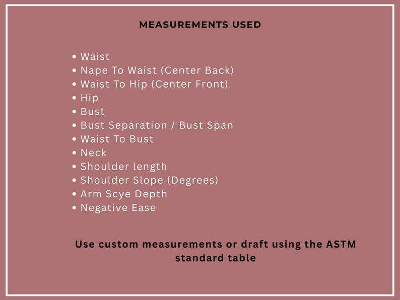 Made to Measure Torso Bodice Block for Knits, Custom Size, Custom Women ...