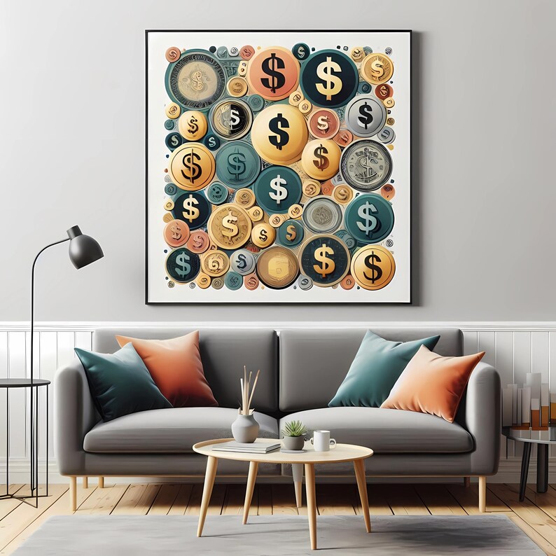 Banknotes Wall Art | Money Wall Hangings | America Wall Art | Currancy ...