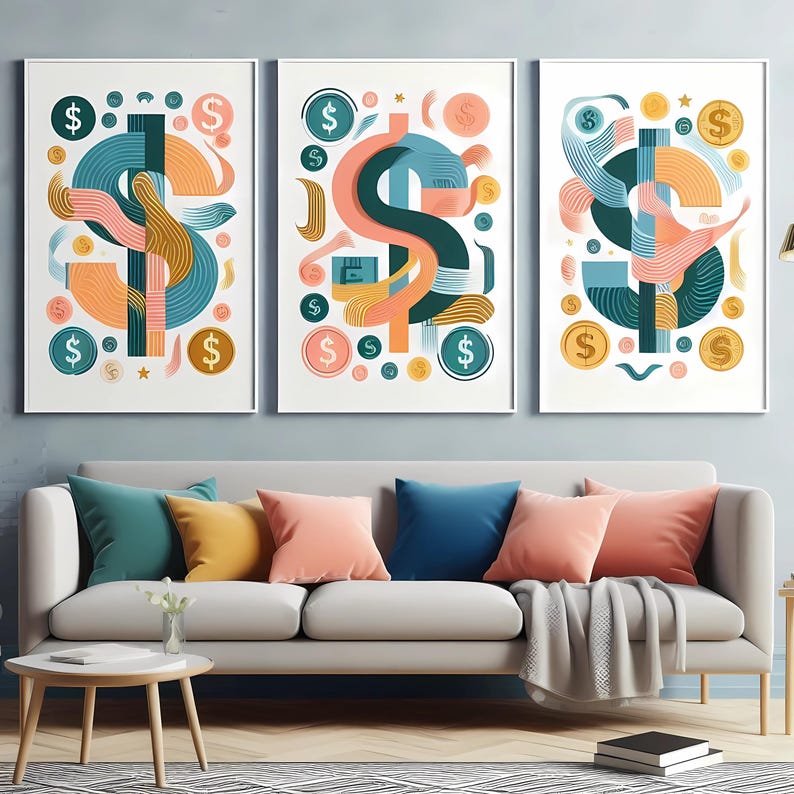 Banknotes Wall Art | Money Wall Hangings | America Wall Art | Currancy ...