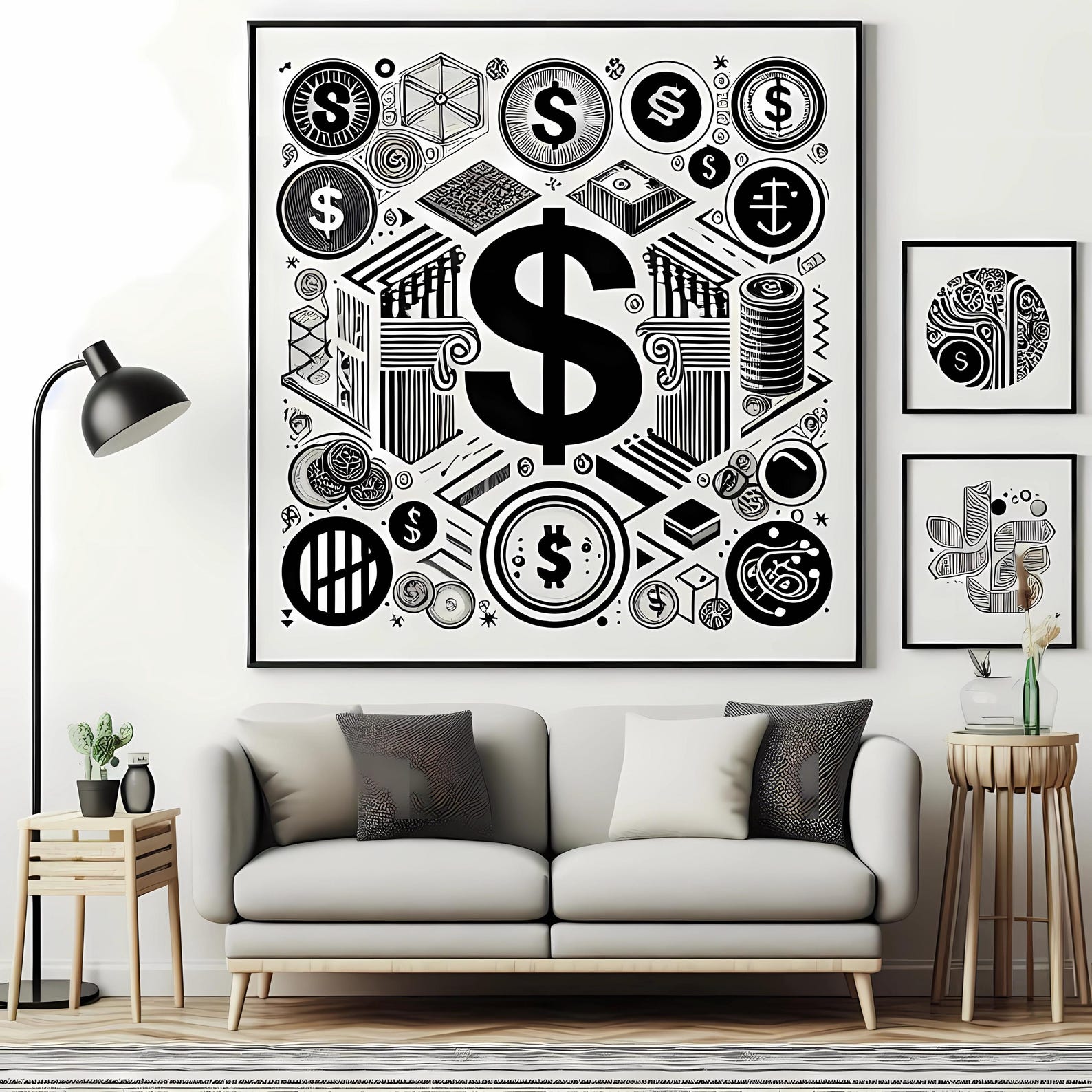 Banknotes Wall Art | Money Wall Hangings | America Wall Art | Currancy ...