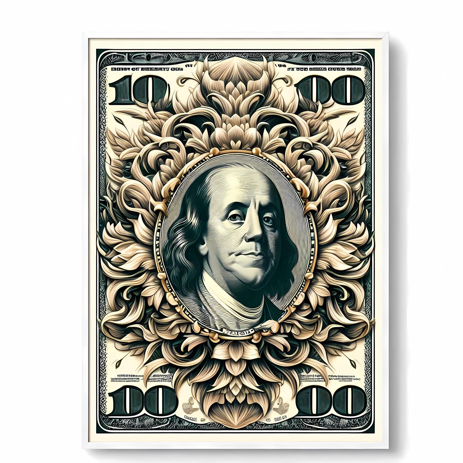 Banknotes Wall Art | Money Wall Hangings | America Wall Art | Currancy ...
