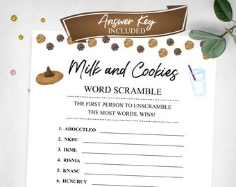 Milk and Cookies A-Z Race. Birthday Party Game. Milk & Cookies Theme A ...