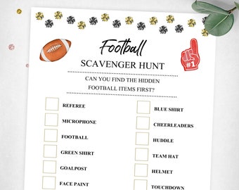 Scavenger Hunt Football - Etsy