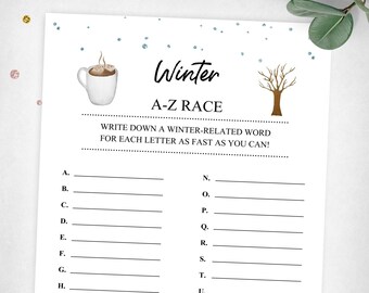 Winter Scavenger Hunt. Winter Game. Seasonal Party Game. Winter ...