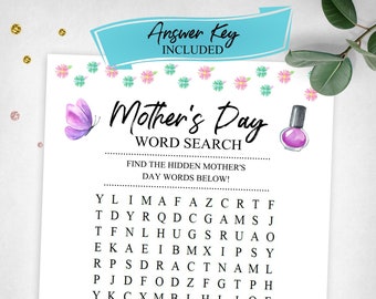 Mother's Day Word Scramble. Mother's Day Holiday Game. at Home Game ...