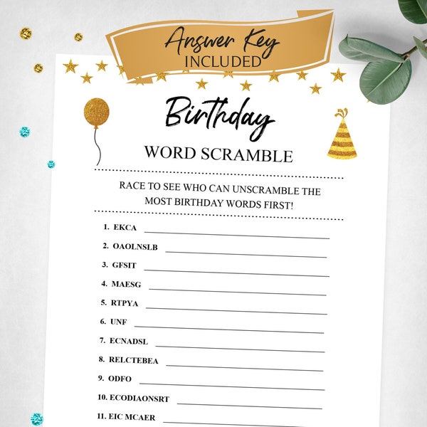 Word Party Birthday - Etsy