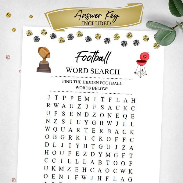 Football Word Search - Etsy UK