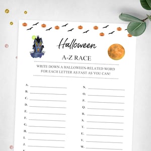 Halloween A-Z Race. Holiday Game. Halloween Party Game. Instant Digital ...