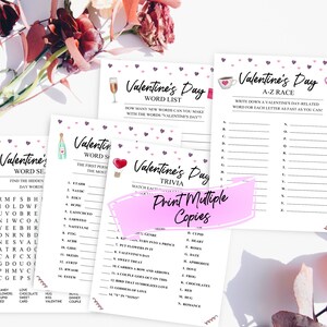 Valentine's Day 5 Game Bundle. Party and Holiday Games. - Etsy