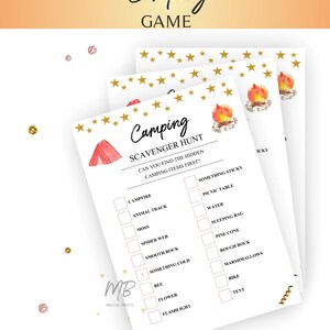 Camping Scavenger Hunt. Spring, Summer Outdoor Scavenger Hunt. Camp Fun ...