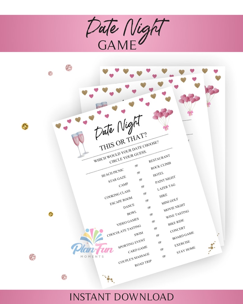 Date Night This or That? Couple's Night in Game. Which Would Your Date ...