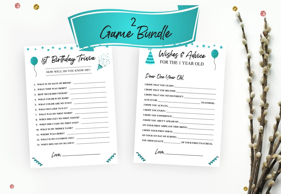 1st Birthday Trivia. 1st Birthday Wishes and Advice for the 1 Year Old ...