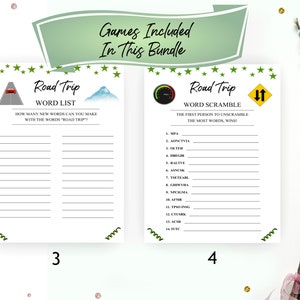 Road Trip 5 Game Bundle. Word Search Word Scramble Hunt - Etsy