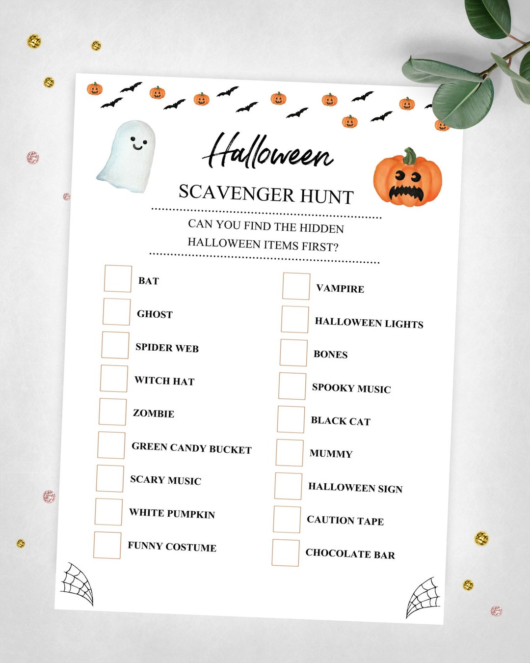 Halloween Scavenger Hunt. Holiday Game. Halloween Party Game. Instant ...