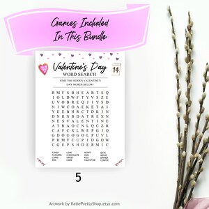 Valentine's Day 5 Game Bundle. Party and Holiday Games. - Etsy