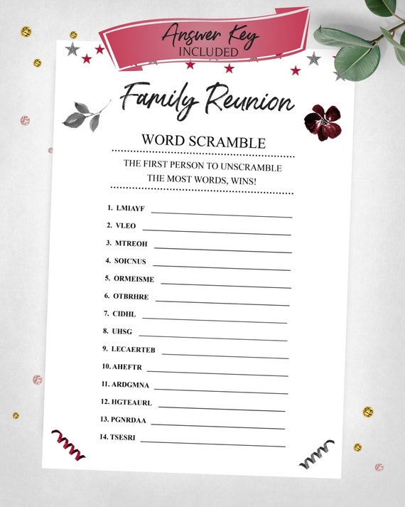 Family Reunion Game Word Scramble Family Party Game Word Etsy family-reunion-game-word-scramble-family-party-game-word-etsy