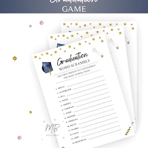 Graduation Word Scramble. Graduation Party Game. at Home Game. Instant ...