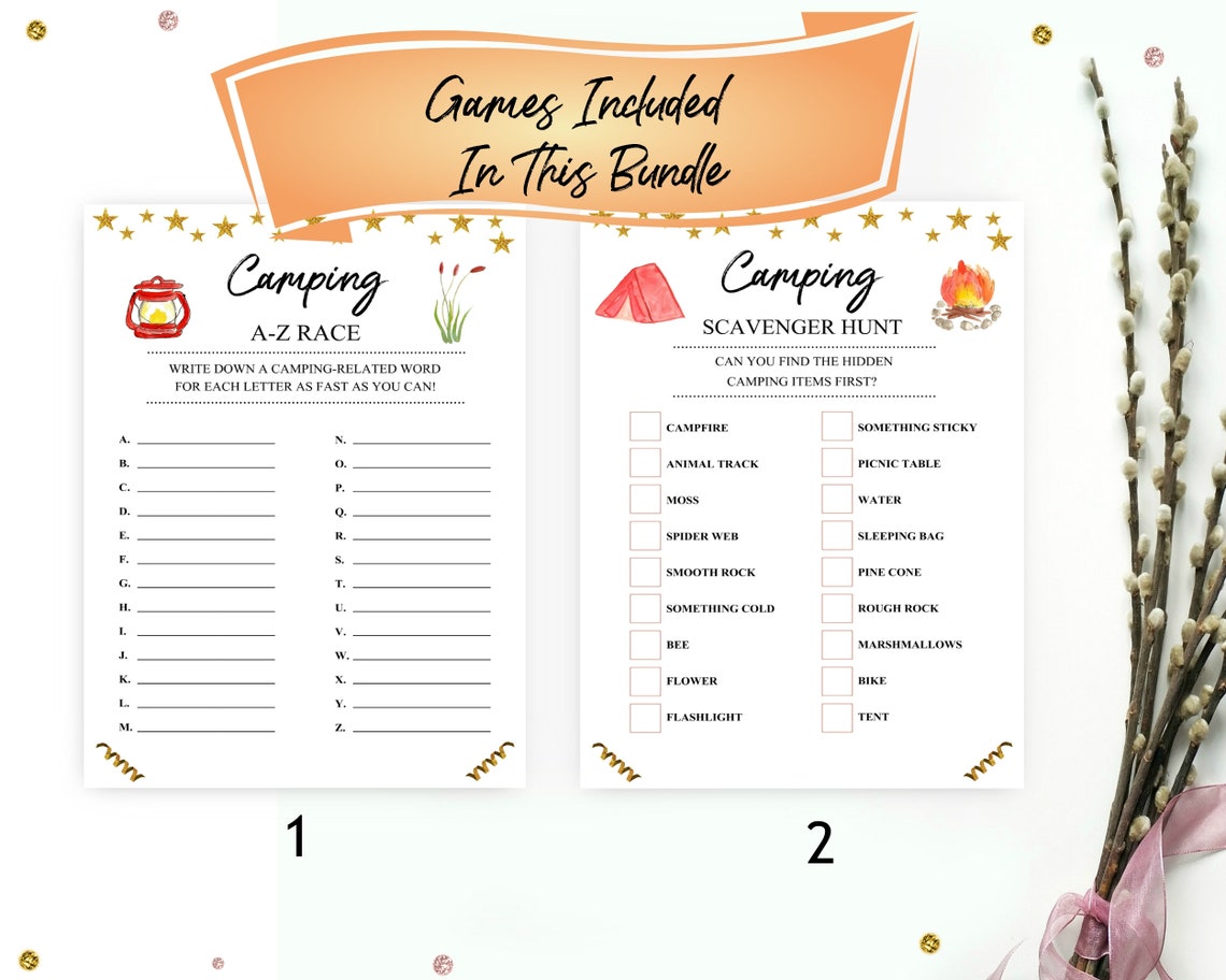 Camping 5 Game Bundle. Word Search Word Scramble Hunt. - Etsy Canada