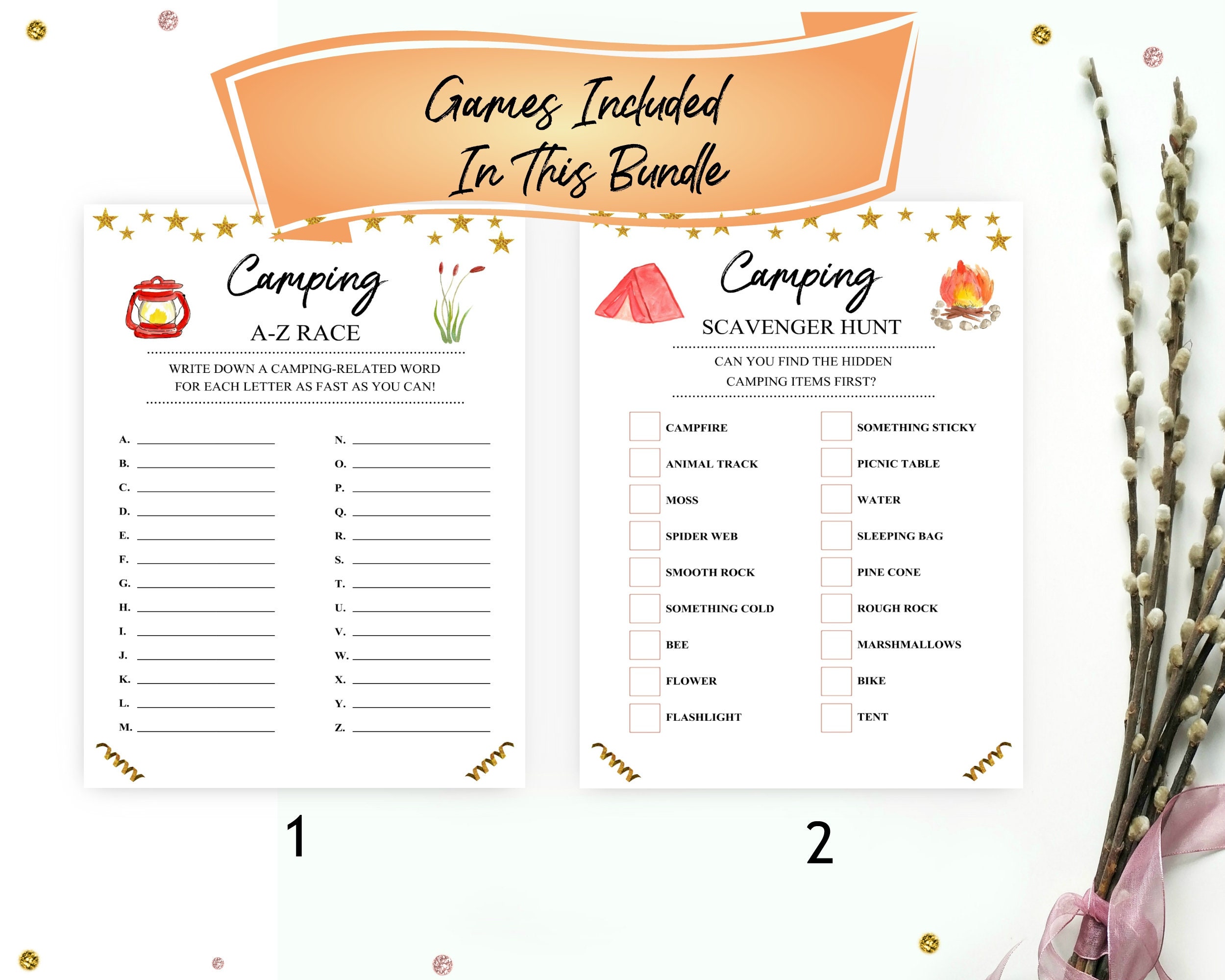 Camping 5 Game Bundle. Word Search Word Scramble Hunt. - Etsy Canada