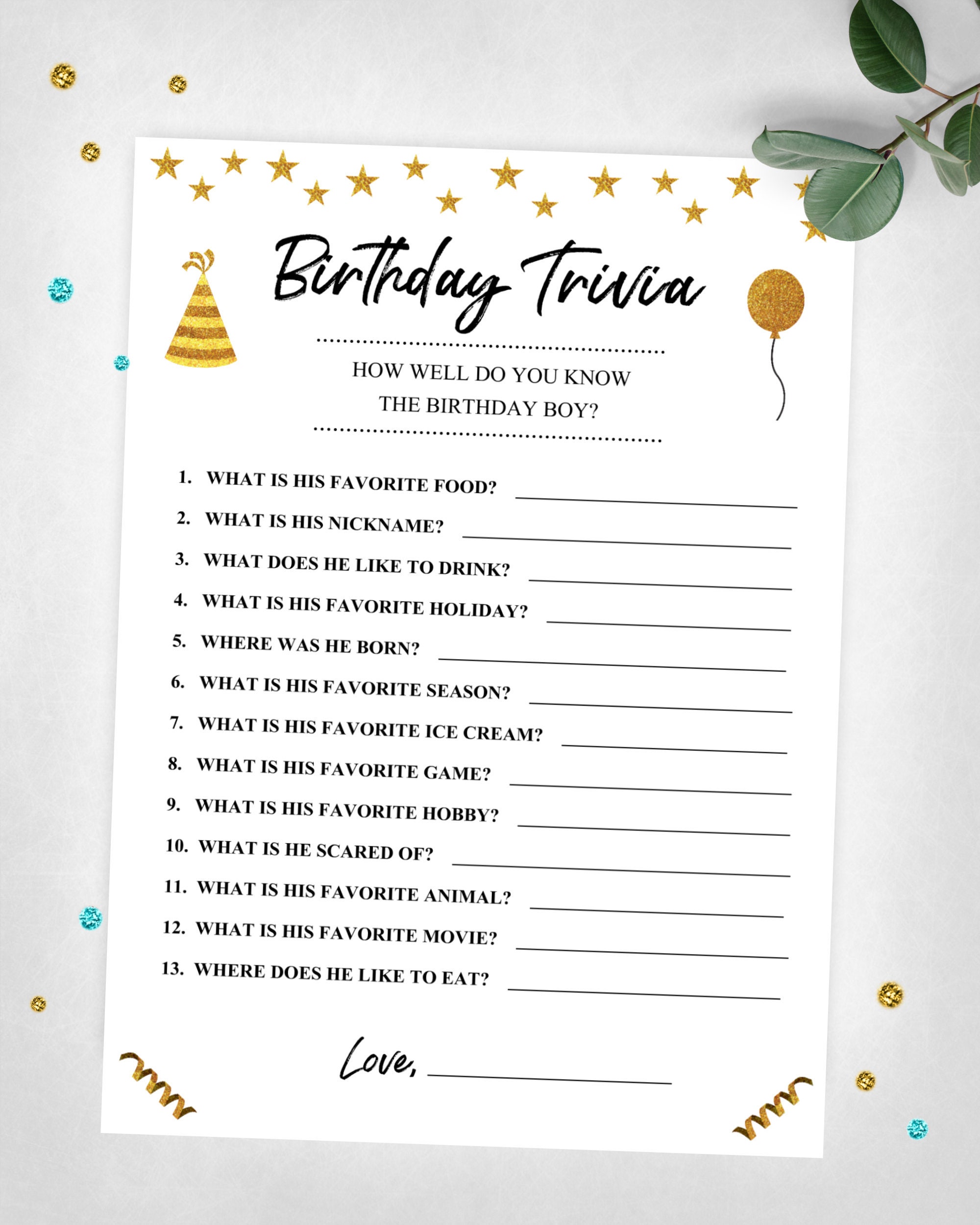 Who Knows Me Best Quiz Questions