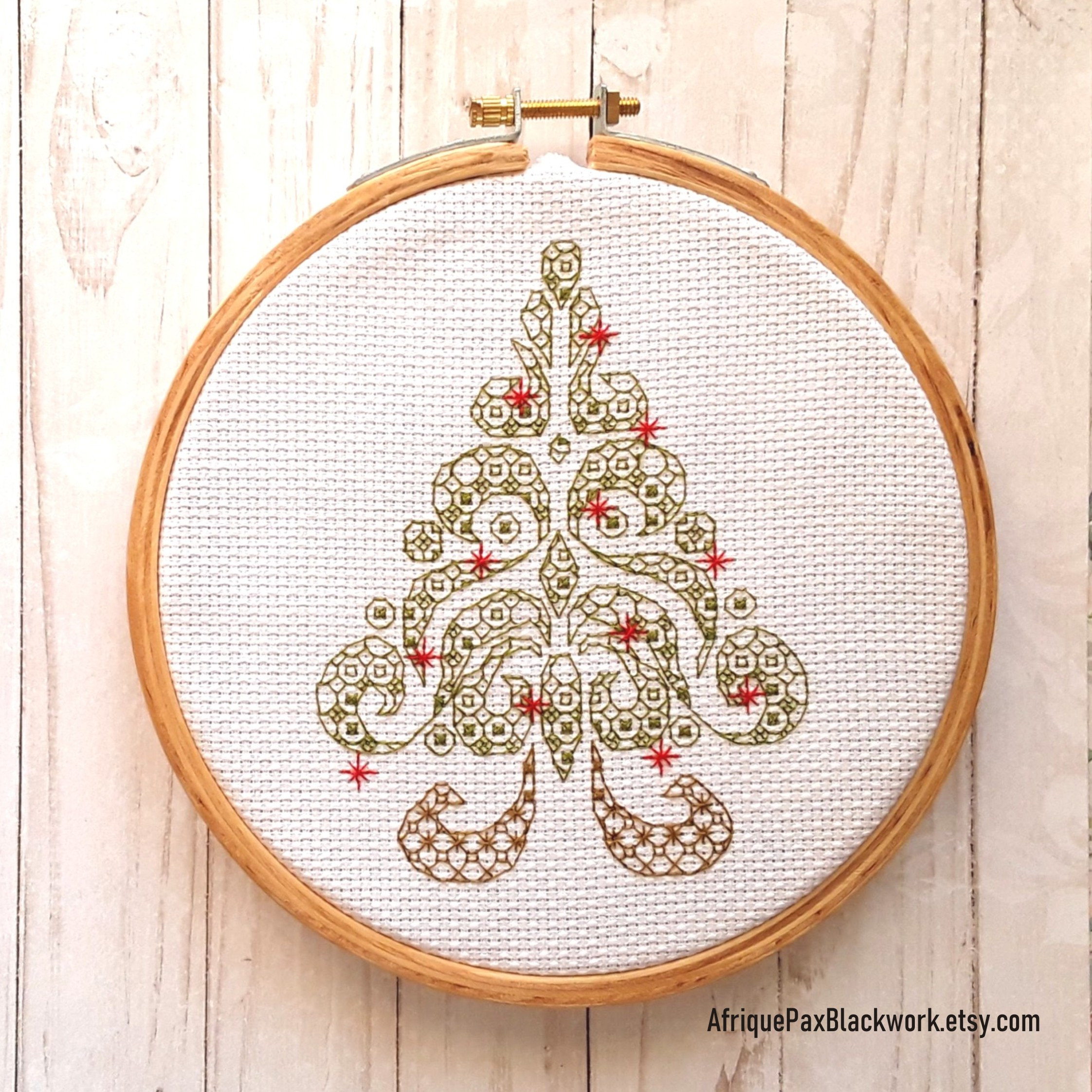 Christmas Tree Blackwork Pattern Merry Christmas Christmas | Etsy