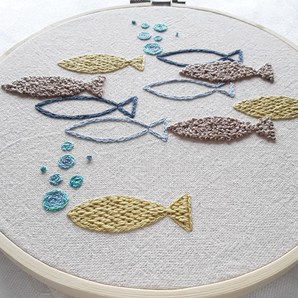 Fish Embroidery Pattern Pdf Pattern Coastal Embroidery - Etsy