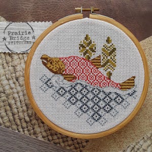 Salmon Cross Stitch Pattern | PDF and Pattern Keeper Files | Cultus ...