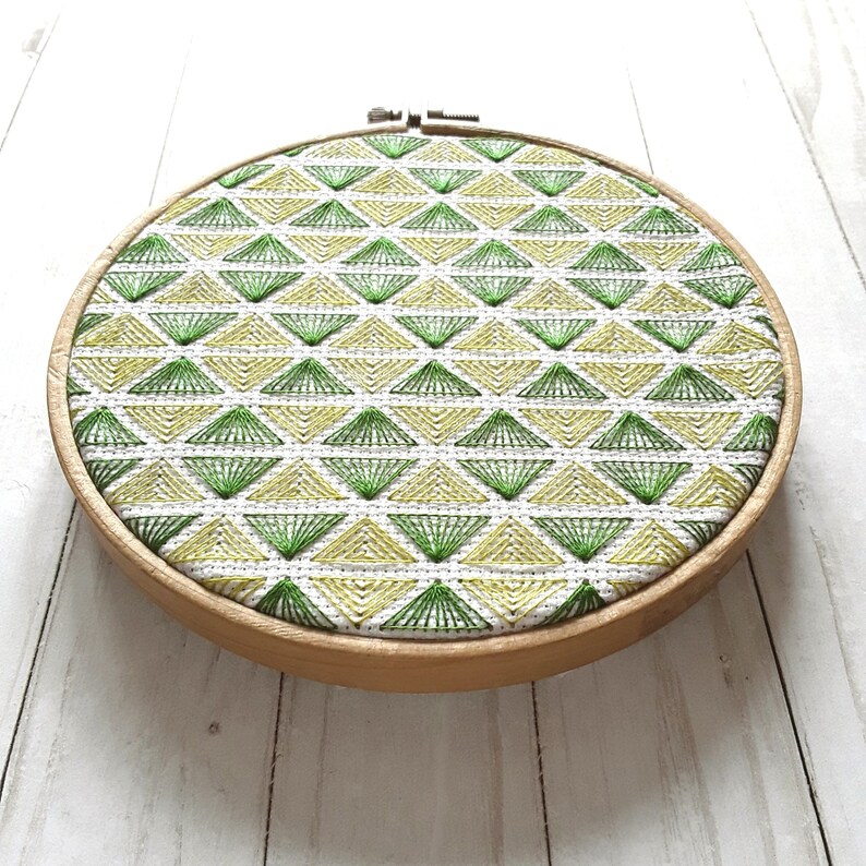 Geometric Triangle Embroidery Pattern Instant Download - Etsy