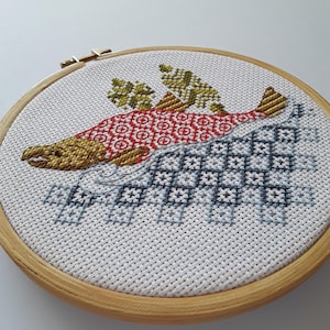 Salmon Cross Stitch Pattern | PDF and Pattern Keeper Files | Cultus ...