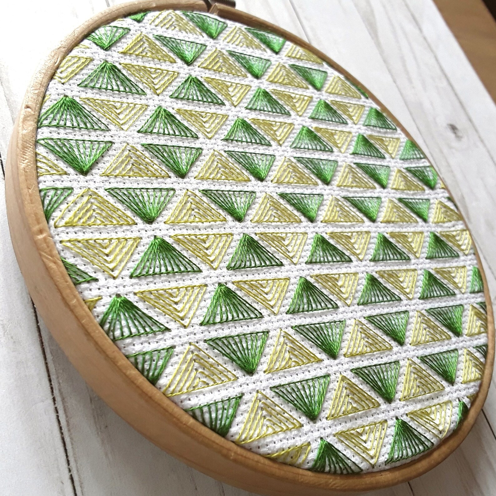 Geometric Triangle Embroidery Pattern Instant Download - Etsy