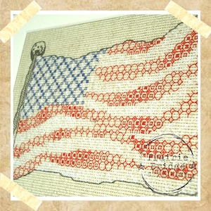 American Flag in Blackwork Pattern | Instant Digital Download | Stars and Stripes - Etsy