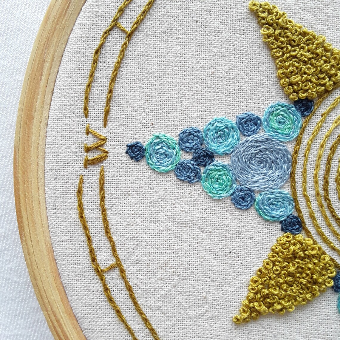 Compass Embroidery Pattern Beach House Decor Nautical | Etsy