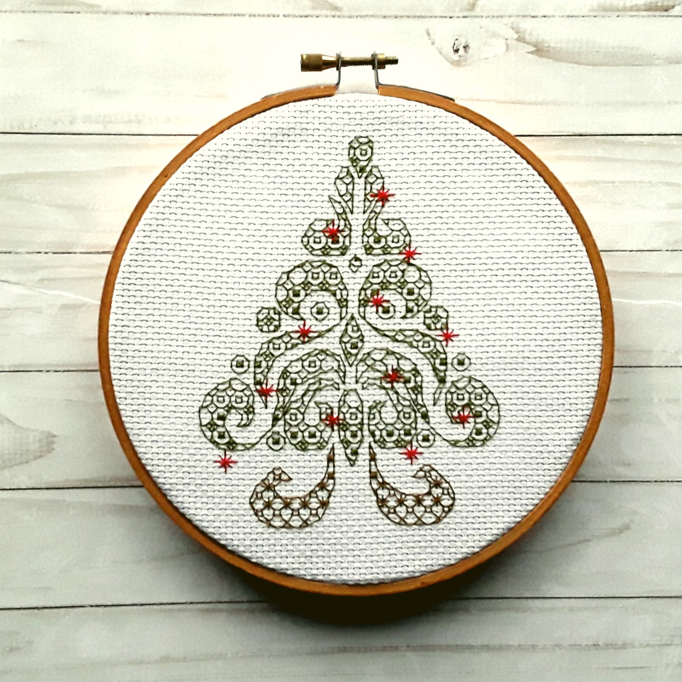 Christmas Tree Blackwork Pattern Merry Christmas Christmas | Etsy