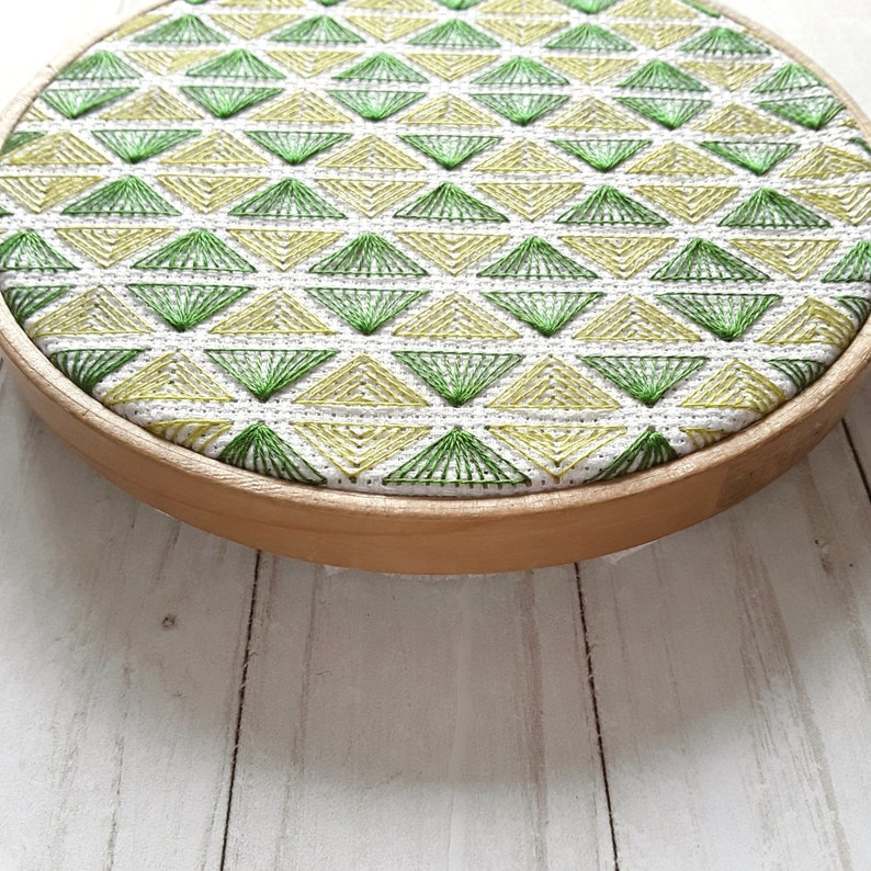 Geometric Triangle Embroidery Pattern Instant Download - Etsy