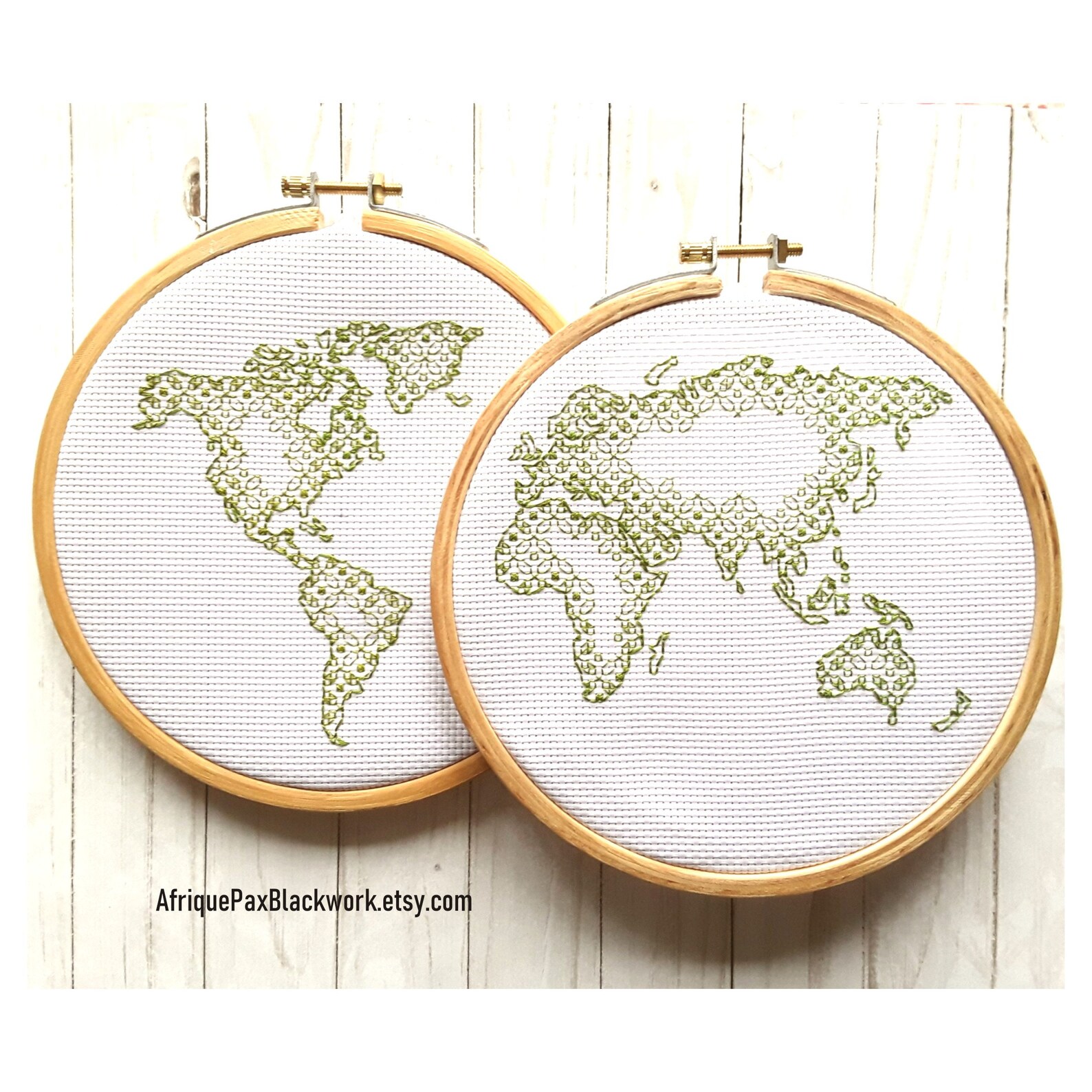 World Map Blackwork Embroidery Pattern Globetrotter - Etsy
