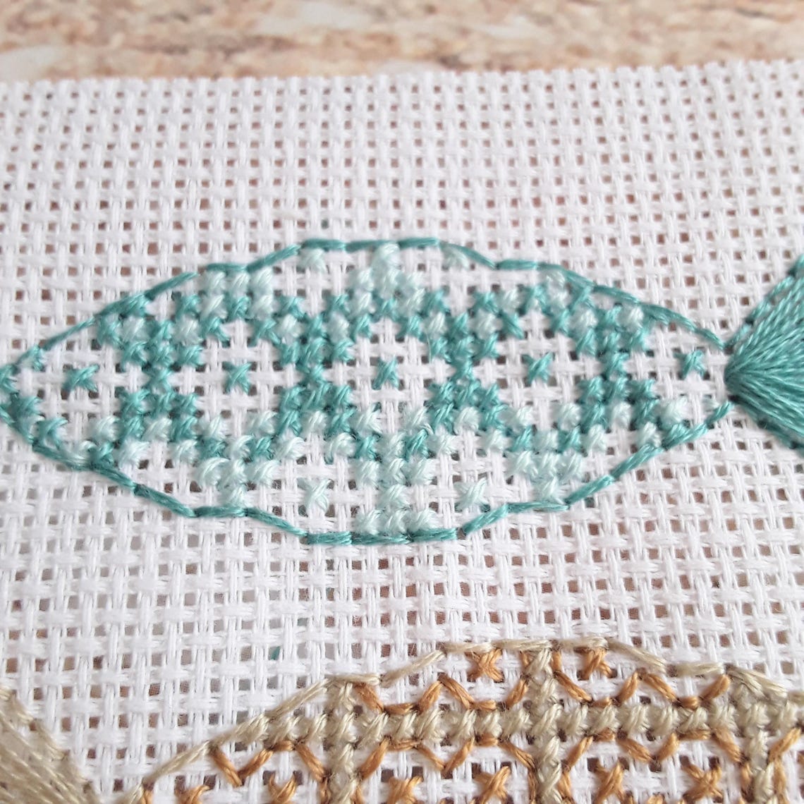 Fish Cross Stitch Pattern: Beginner Mini Seaside DIY (PDF Pattern) - Etsy