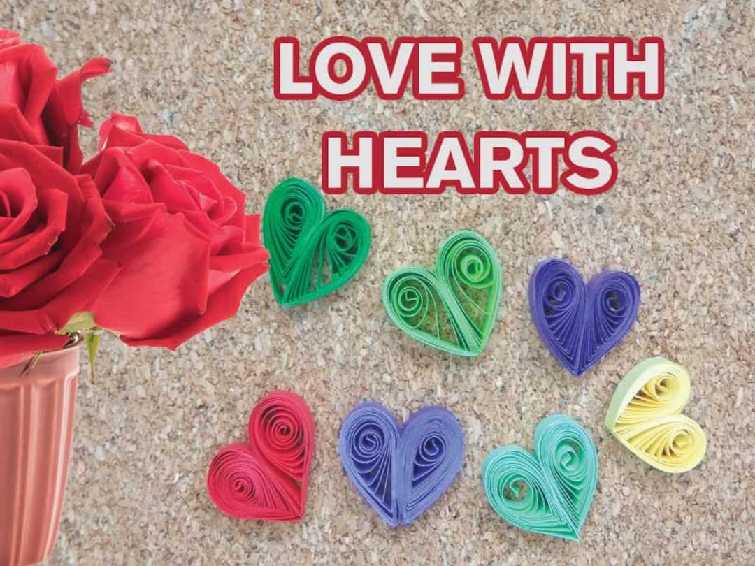 30 Pcs Quilled Hearts Paper Quilling Handmade Decorations - Etsy