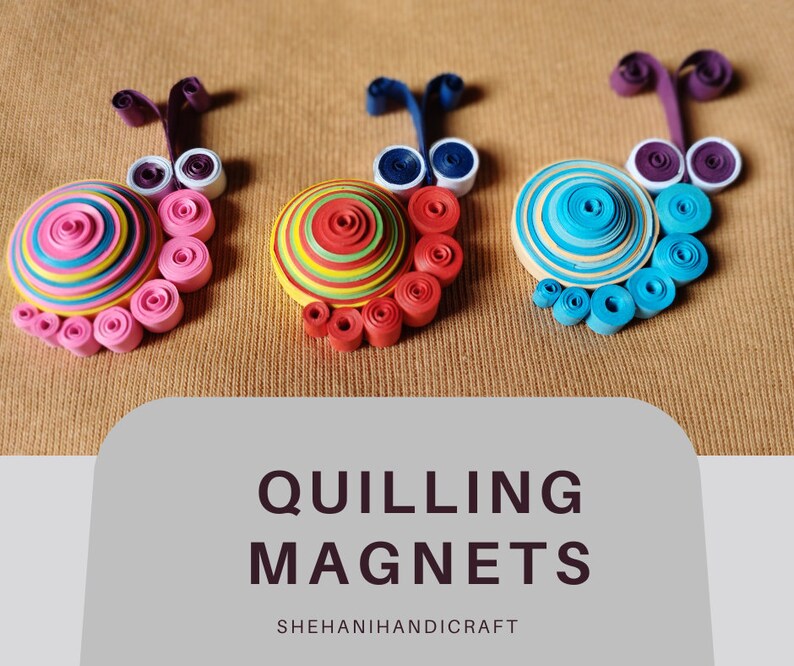 Quilling Gift Magnet Snail | Fridge Magnets | Home Decor | Paper ...