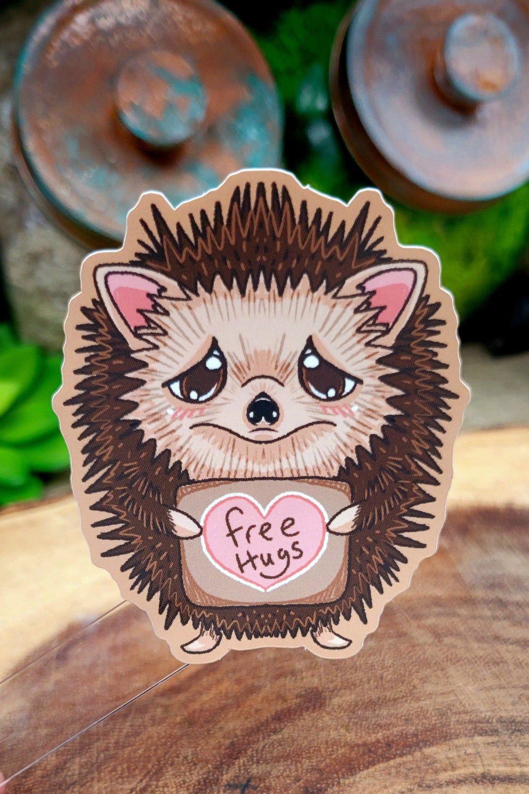 Free Hugs Lonely Sad Hedgehog Matte Sticker - Etsy