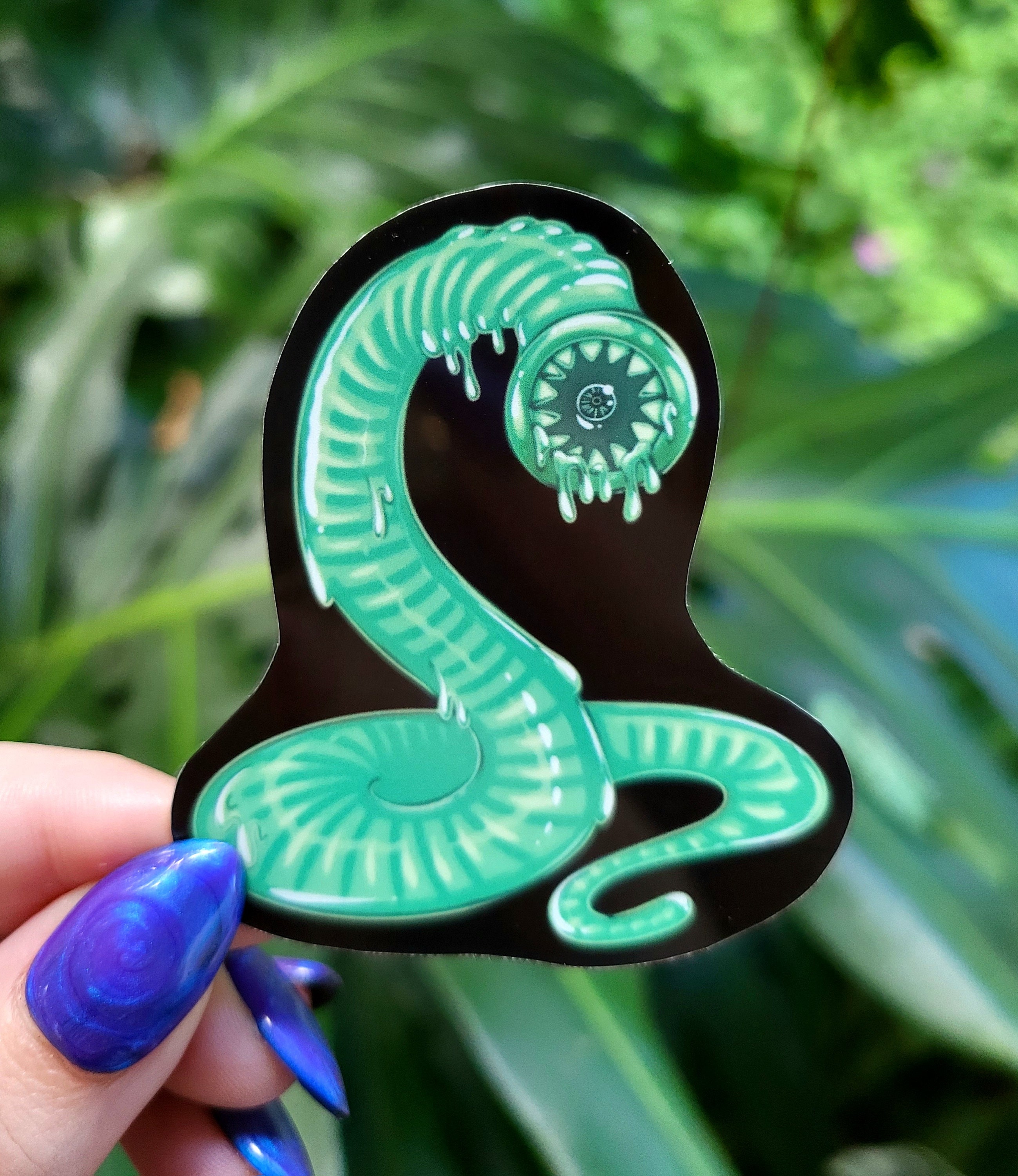 Slime Worm Game Monster Mimic Cryptids Gloss Vinyl Sticker - Etsy