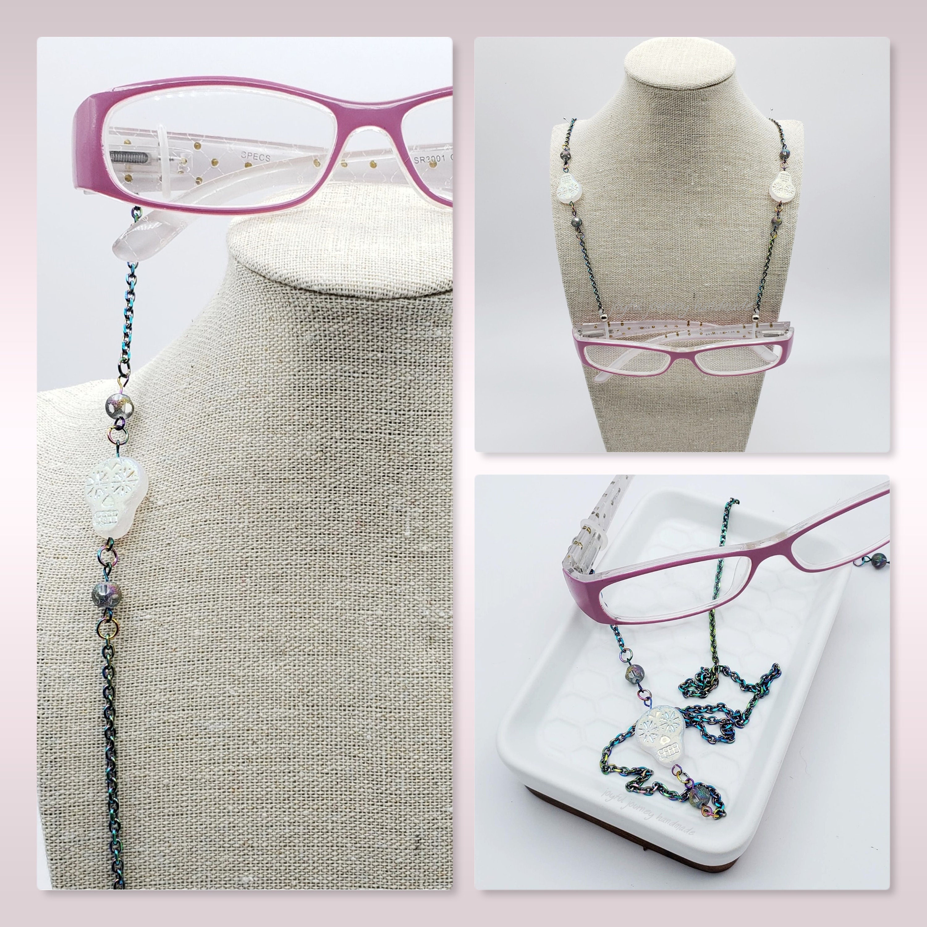 Rainbow Skull Eyeglass Chain Iridescent Eyeglass Chain Mask Chain ...