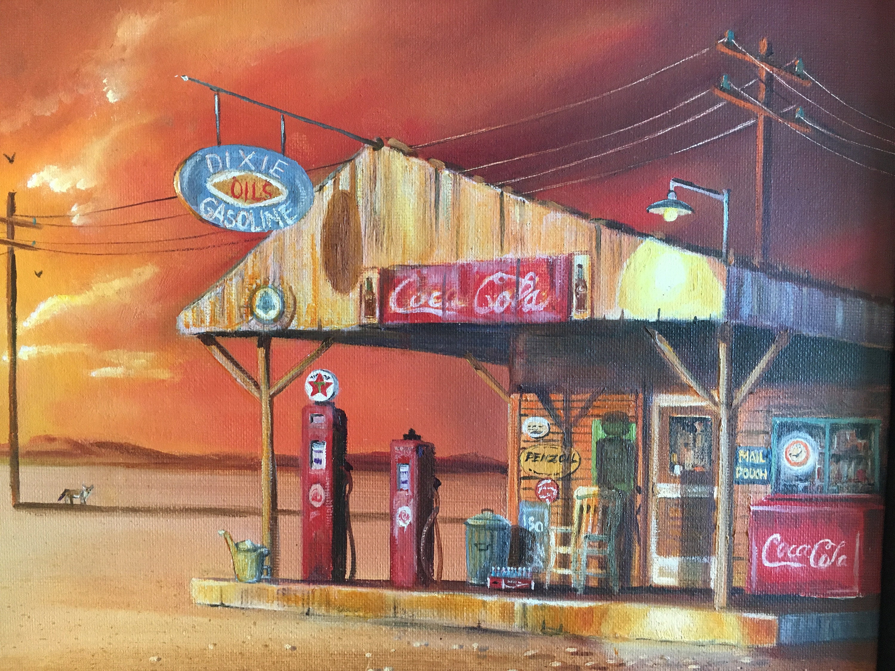 Needles California Sunset Gas Station - Etsy