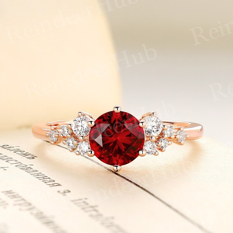 Ruby Engagement Ring - Etsy UK